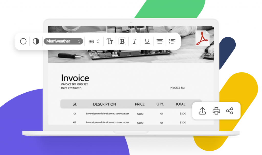 How to edit an actual PDF Invoice Easy and FREE! Step by step guide.