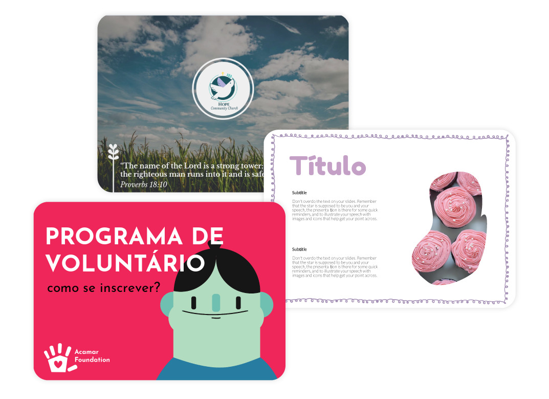 Criar slide online e gratuitamente | Ferramenta de slides da Desygner